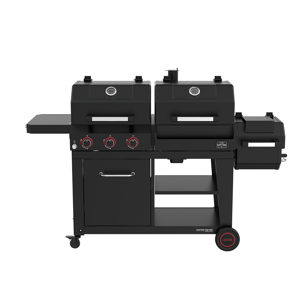 Nexgrill 810-0072 Oakford 1150 Pro Offset Smoker and 3 Burner Propane ...