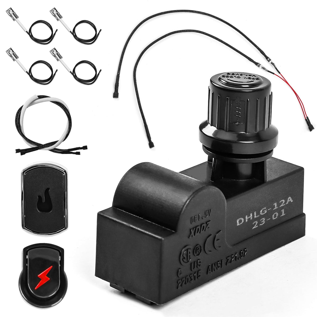 2 Outlet Ignition Kit for Kitchen Aid, Switch Spark Generator Push But ...