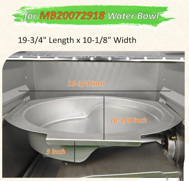 Large Water Bowl for Masterbuilt 40-inch Digital Electric Smoker, Repl ...