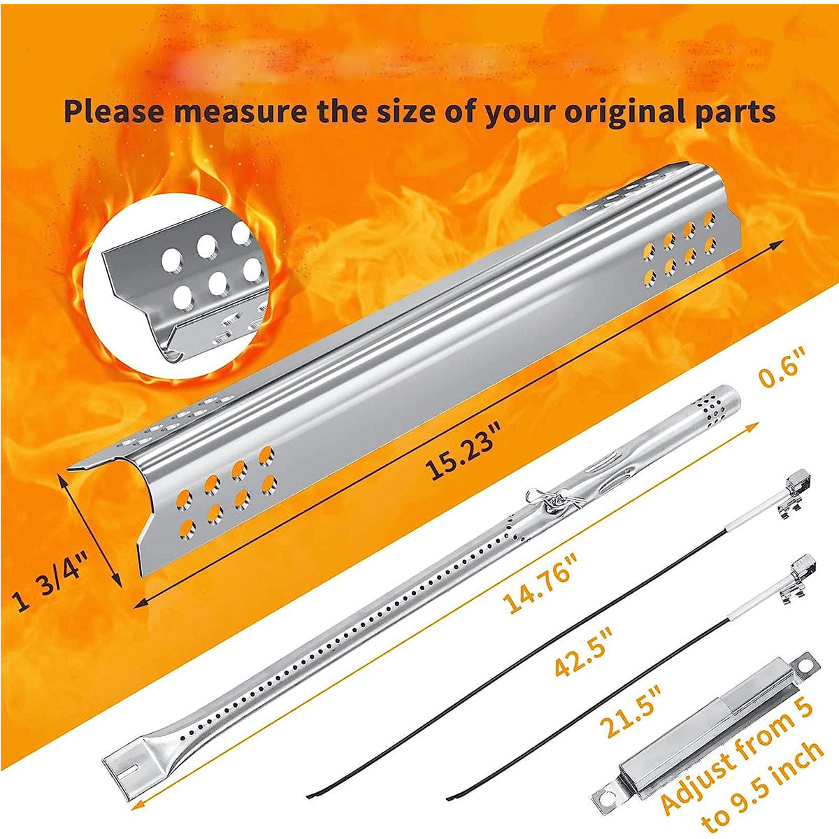 Repair Kit for Charbroil 2 Burner 463644220, 463642316, 466642316, 466 ...