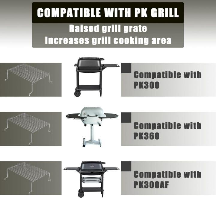 Grill Warming Rack for PK99011 Grill & Smoker 300 Series, Raised Barbe ...
