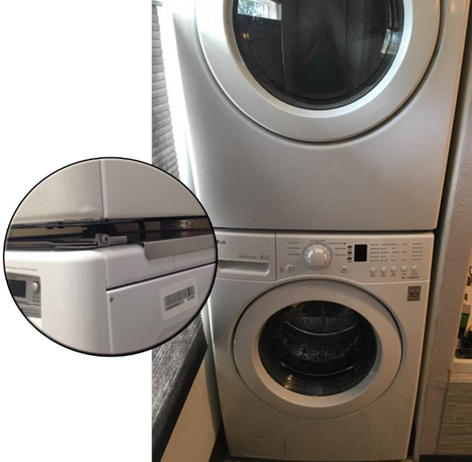 29 Inch Chrome Laundry Stacking Kit for LG Washers Part KSTK2 ...