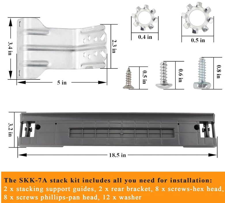 Washer Dryer Stacking Kit for Samsung 27-Inch Front-Load Washers and D ...