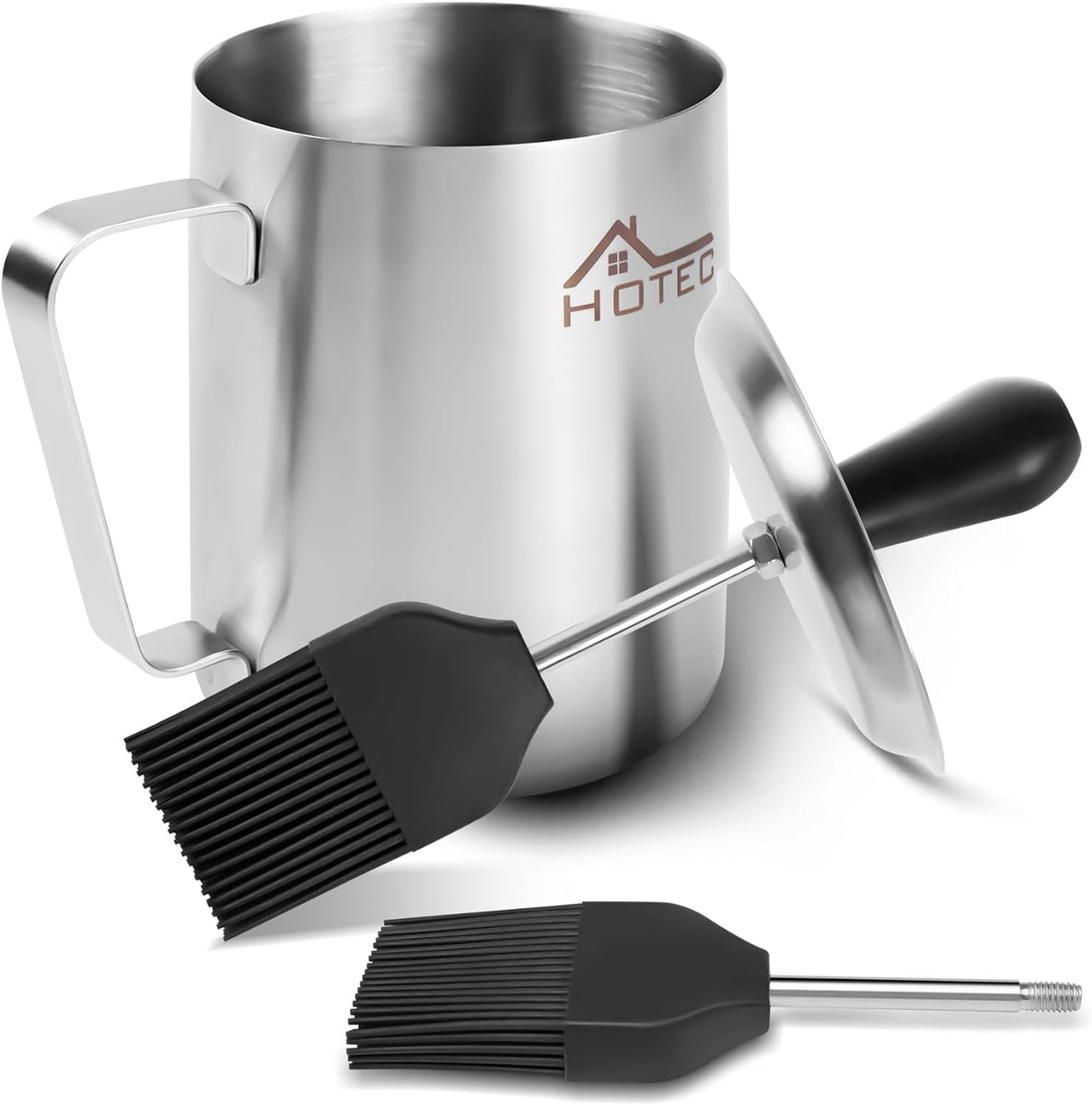 Basting Pot and Brush Kit for Barbeque Grills Sauce Oil, Outdoor Grill ...