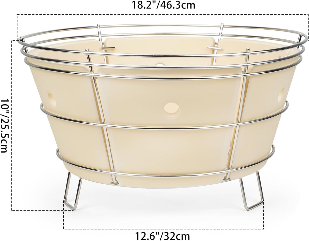 Charcoal Ash Basket Firebox with Heat Deflector for Char-Griller Akorn ...