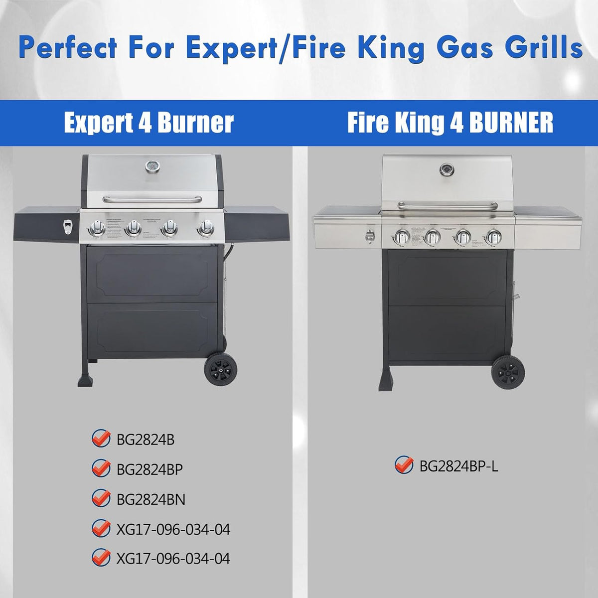 Heat Plates for Expert Grill BG2824B, BG2824BP, BG2824BN, XG16-096-034 ...