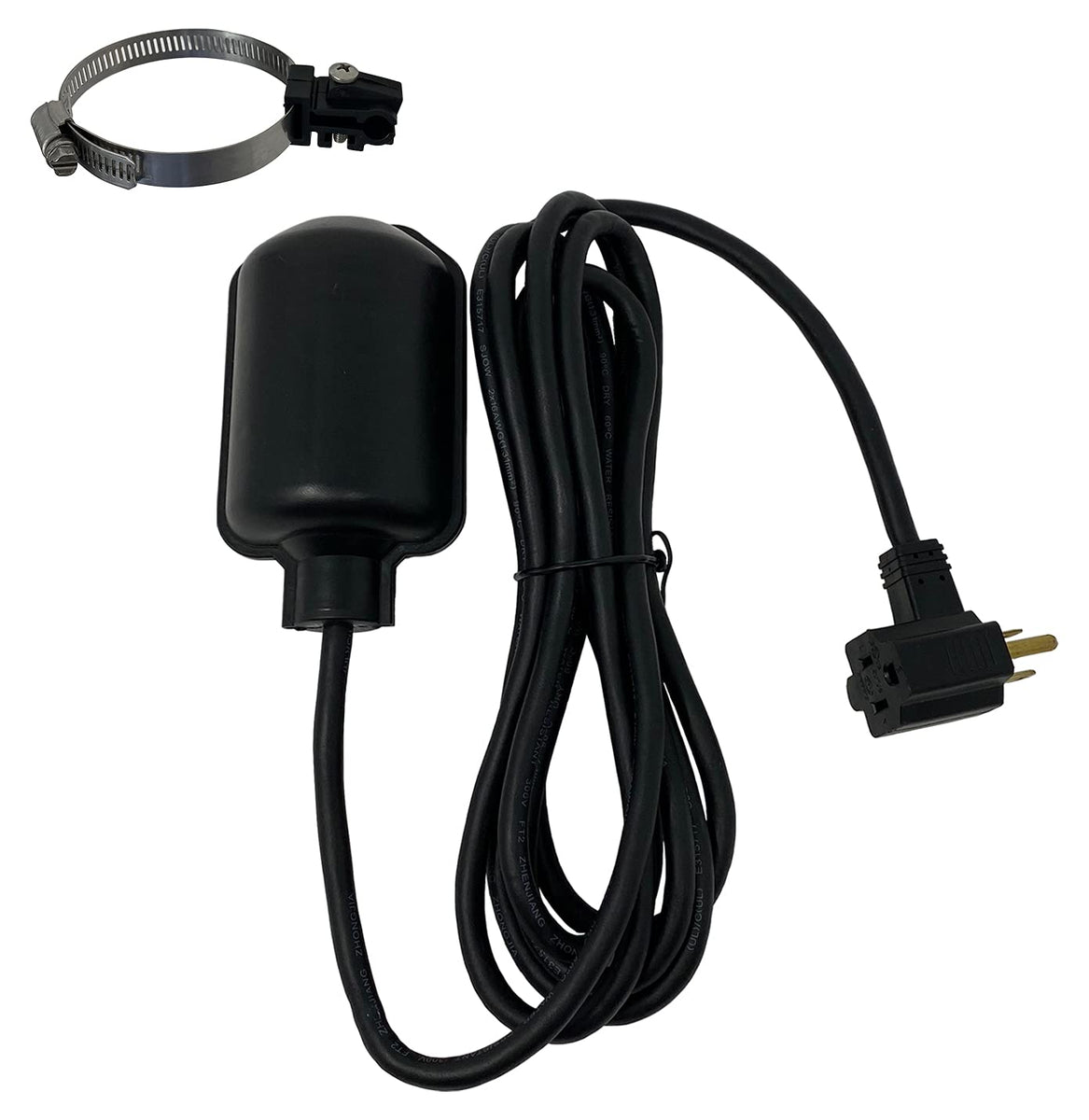 Sump Pump Tethered Universal Float Switch Replacement with Piggyback P ...