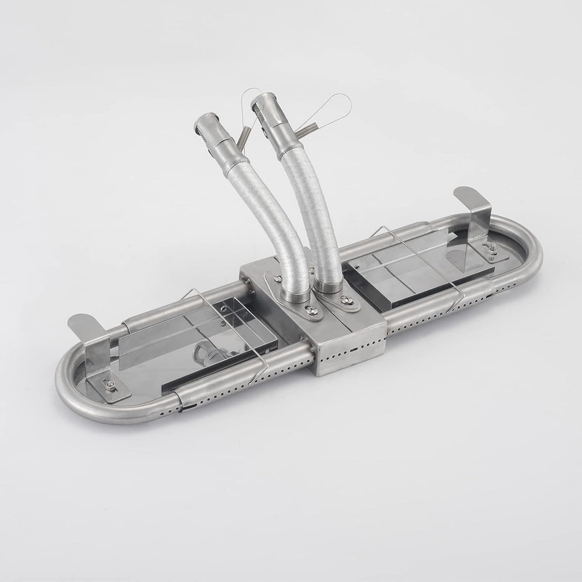 15 - 22'' Adjustable BBQ Grill Oblong Tube Bar Burner Assembly for Fie ...