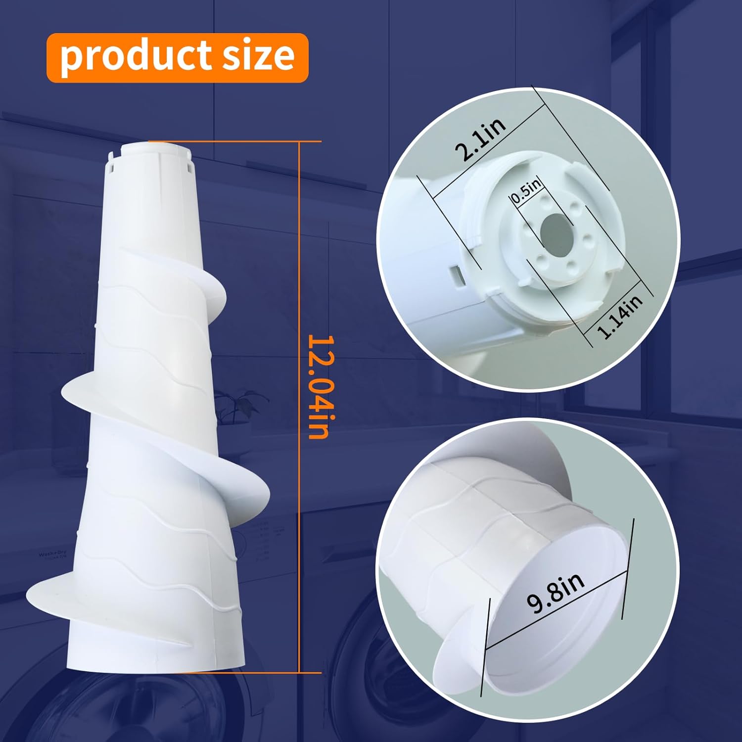 W10836692 AP5988691 Washing Machine Upper Agitator for Whirlpool Kenmo ...