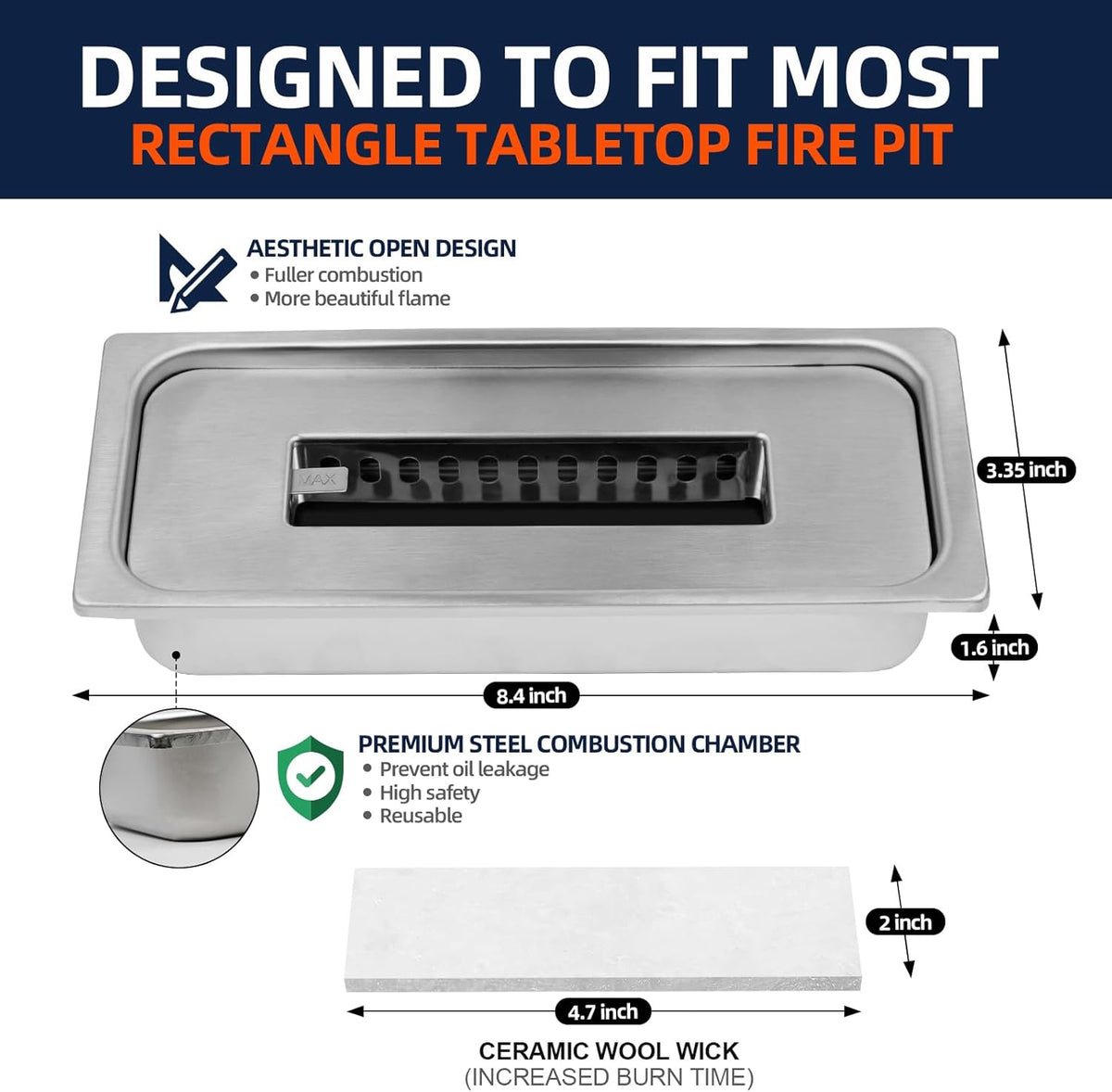 Tabletop Fire Pit Combustion Chamber Burn Chamber for Korniful, Rozato ...