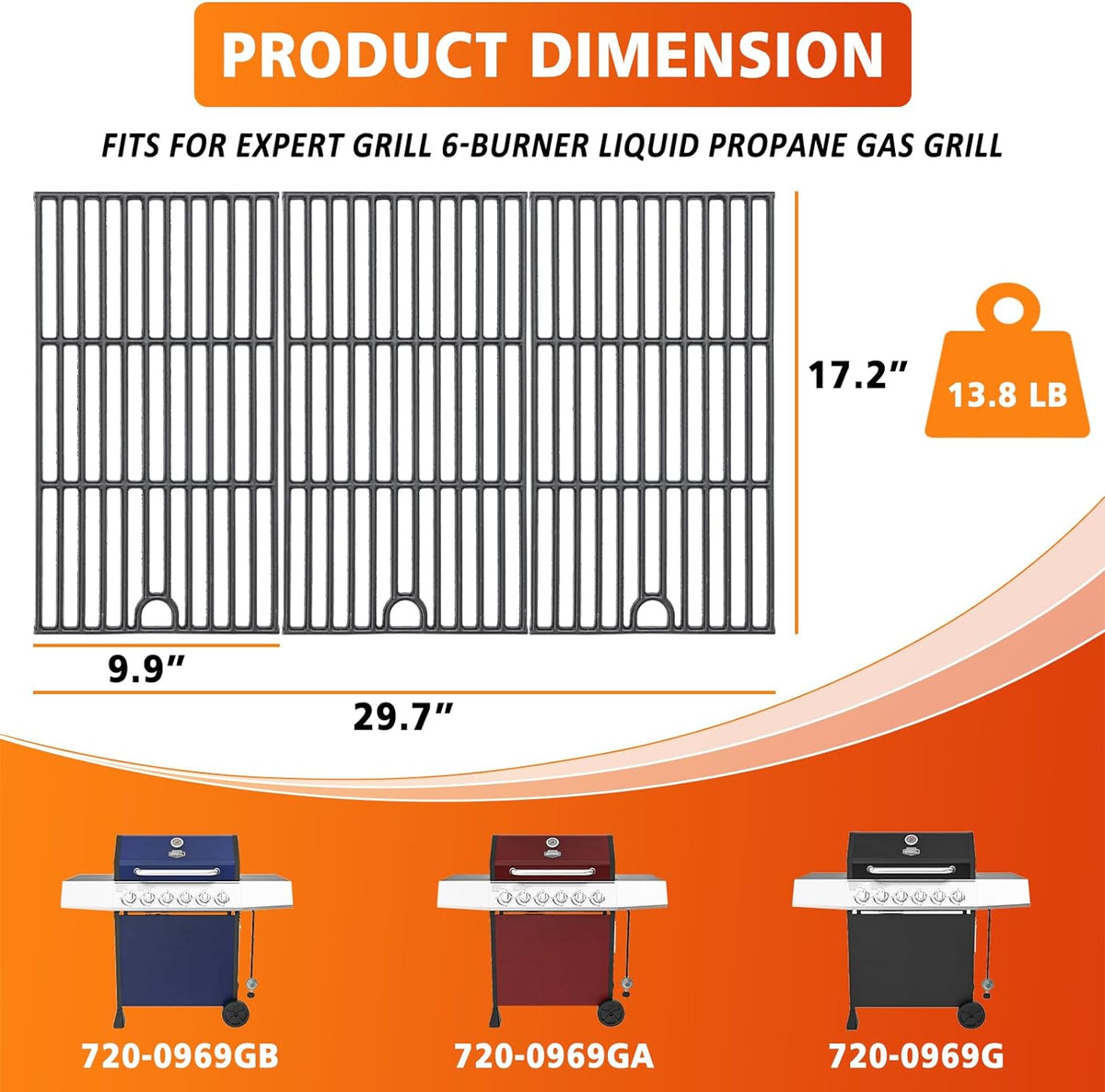 Char broil BBQ Grill Parts Cooking Grates Fits 463242715 463242716 ...