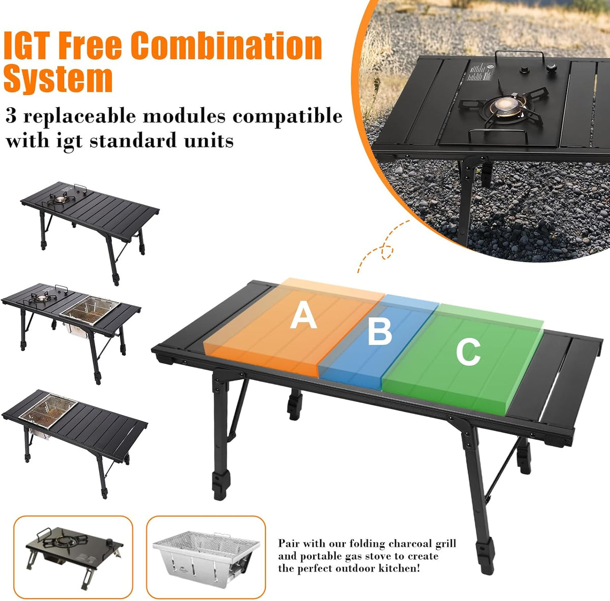 Folding Camping Table, Portable Outdoor IGT Camp Table, Outdoor IGT Co ...