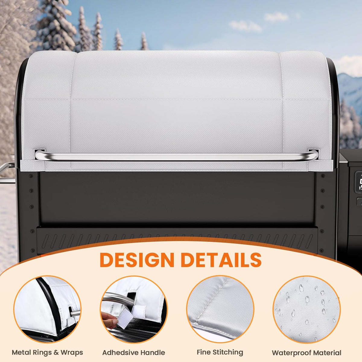 Grill Insulation Blanket for Weber Searwood XL 600 Pellet Grill, Magne ...