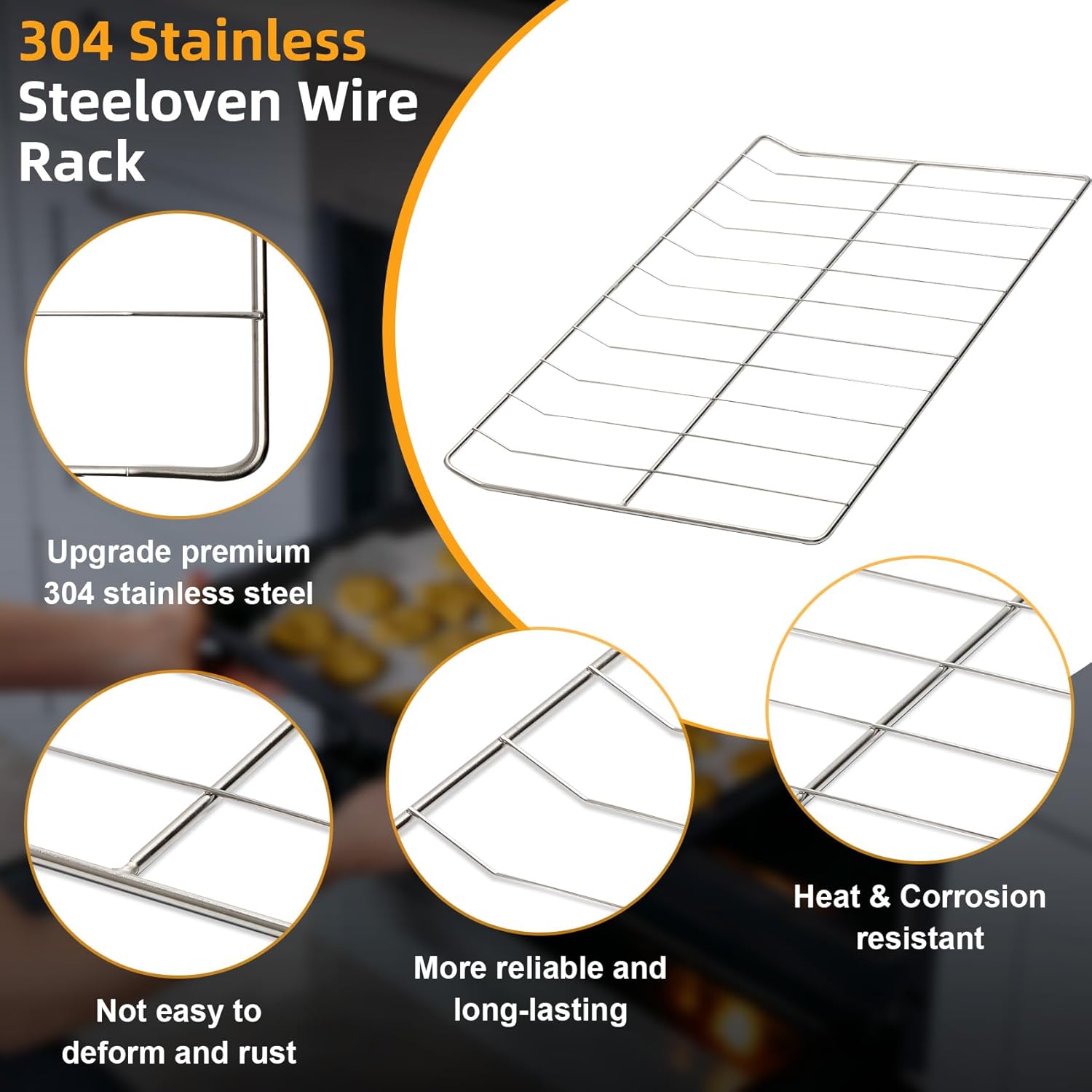 Oven Rack 25" x 15" W10550642 for Whirl-pool, Amana Stove, Stainless S ...