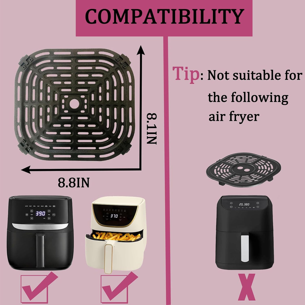 Air Fryer Crisper Plate for Bella Pro Series/Paris Hilton Air Fryers ...