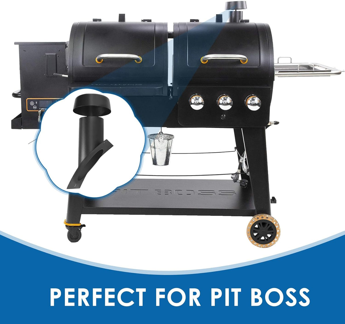 Smoke Stack for Pit Boss 1230 Series, Sportsman, Combo, Competition Gr ...