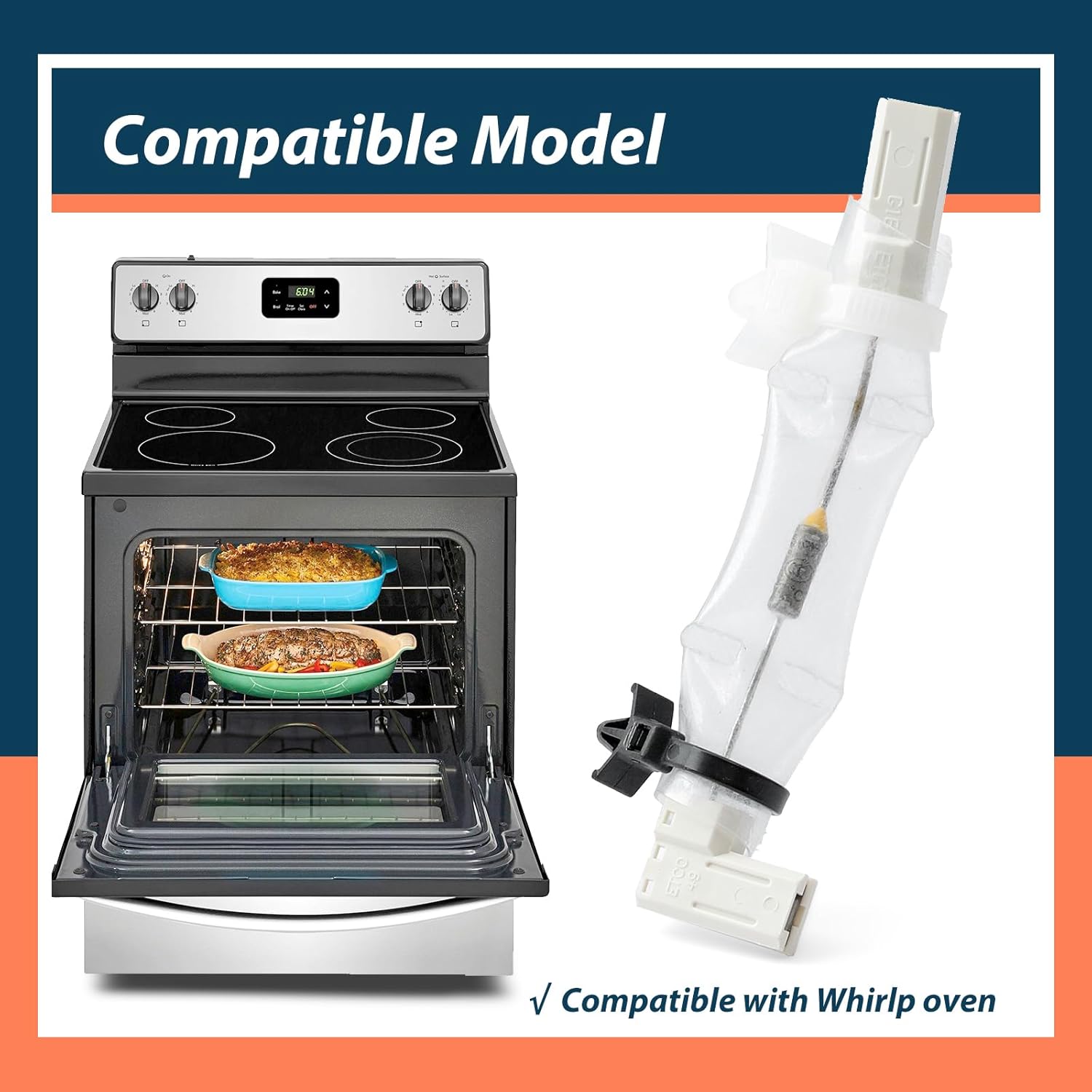 Electric Oven Range Thermal Fuse W10545255 for Whirlpool, Replace WPW1 ...