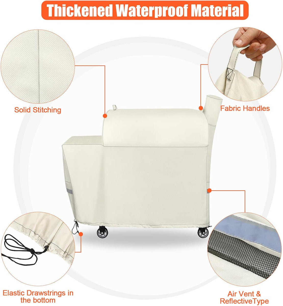 Grill Cover for Recteq Flagship 1100, RT-1250, RT-700 and RT-680 Wood ...