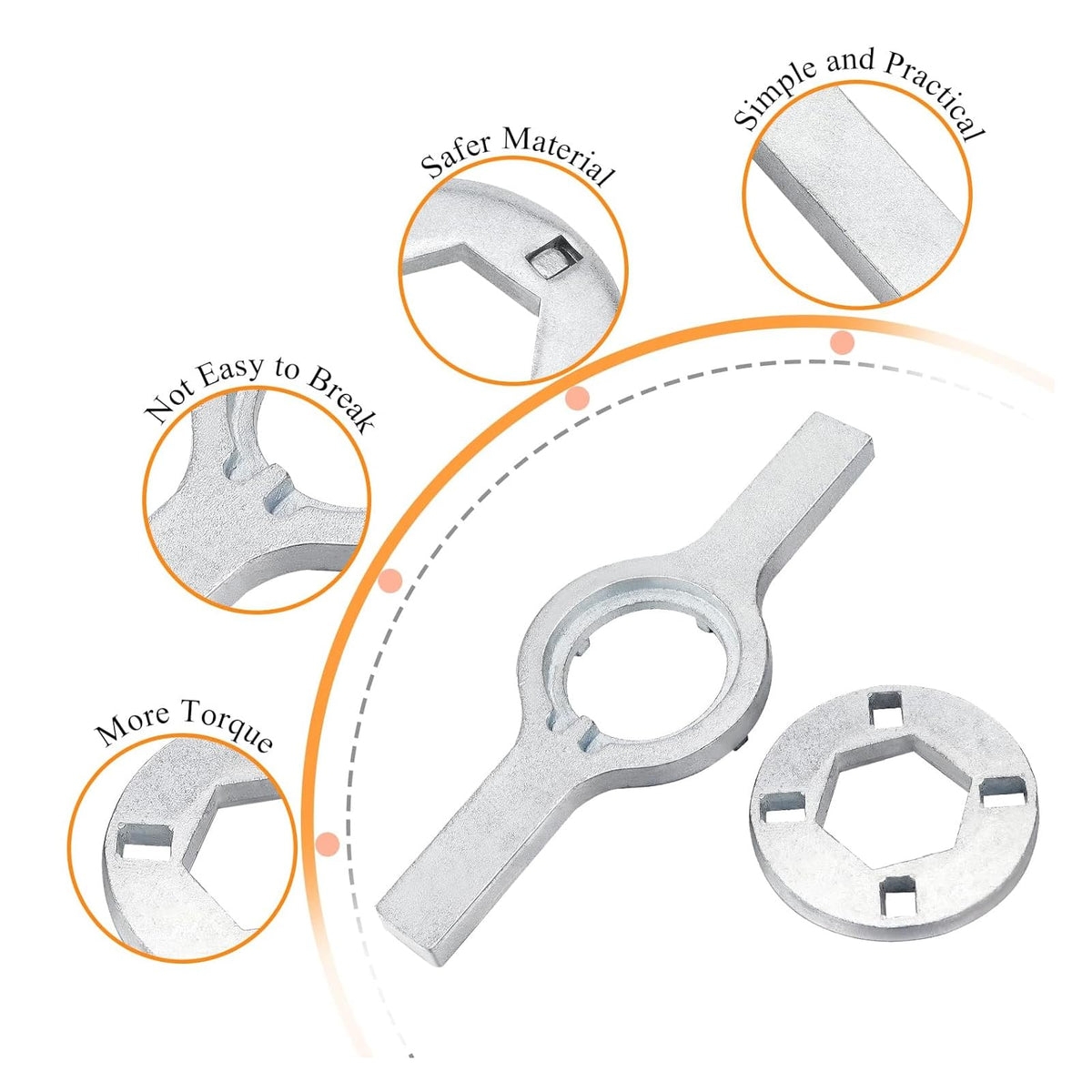 TB123A Washer Spanner Wrench for GE Whirlpool Washing Machine 1-11/16 ...