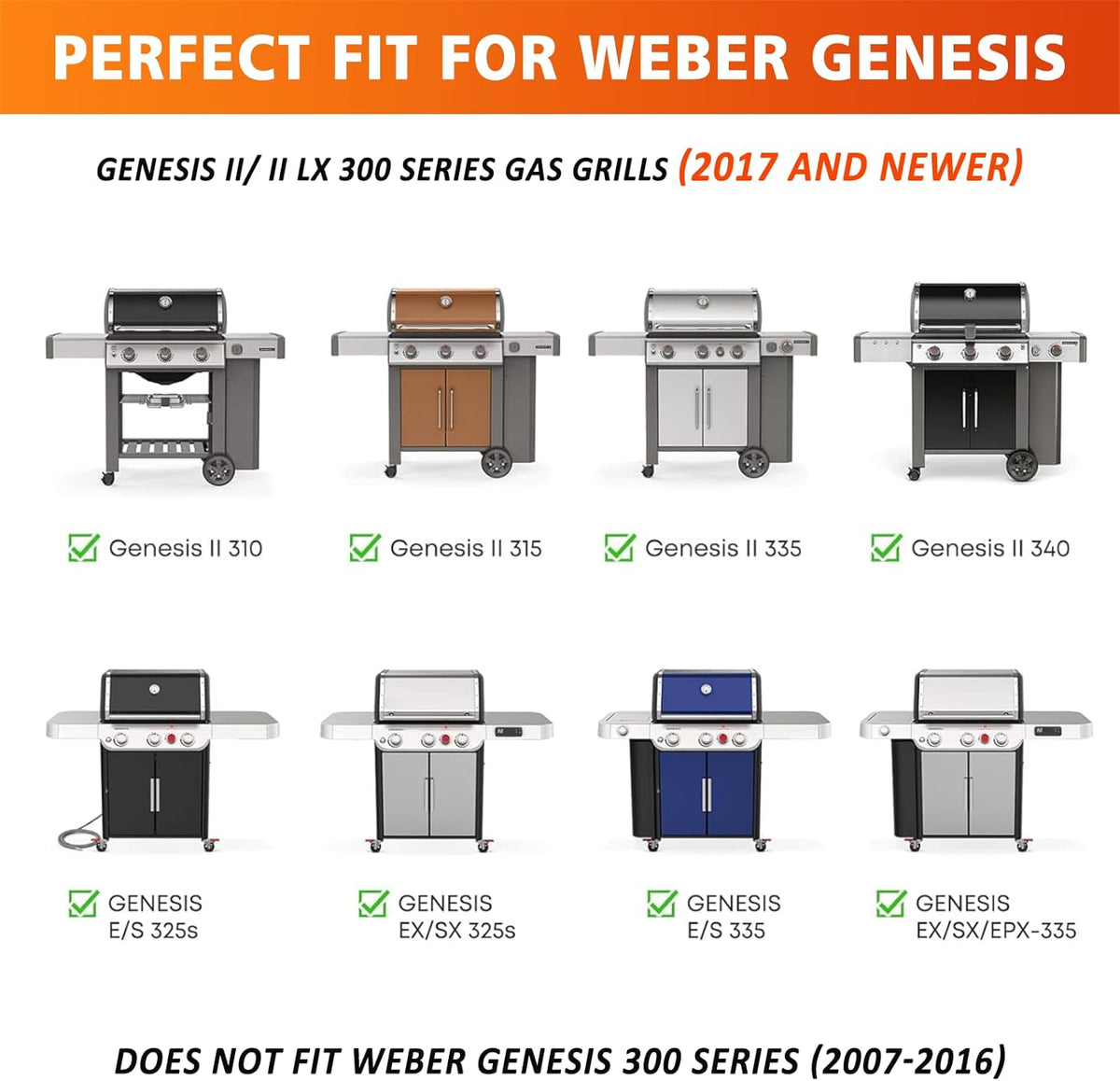 Full Size Griddle for Weber Genesis 325/335(2022), Genesis II & Genesi ...