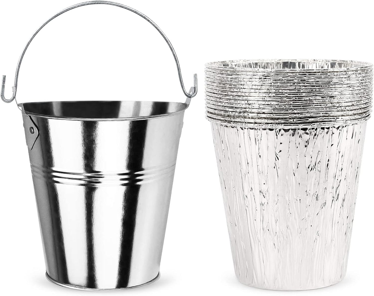 Wood Pellet Grill Rec Tec Drip Grease Bucket and 15 Pack Disposable Fo ...