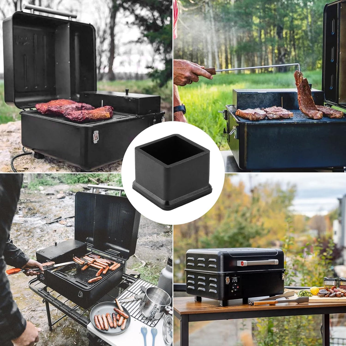 4 PCS Portable Pellet Grill Leg Caps for Traeger PTG, Ranger & Scout P ...