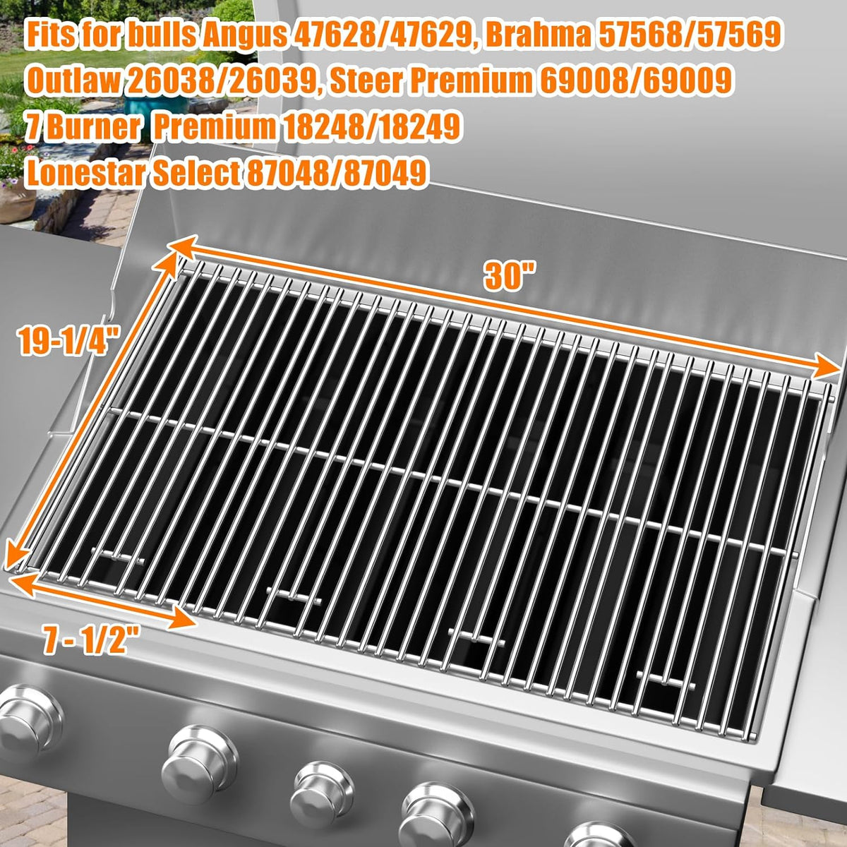 Cooking Grates Kit for Bull Angus, Brahma, Outlaw, Steer Premium, Lone ...