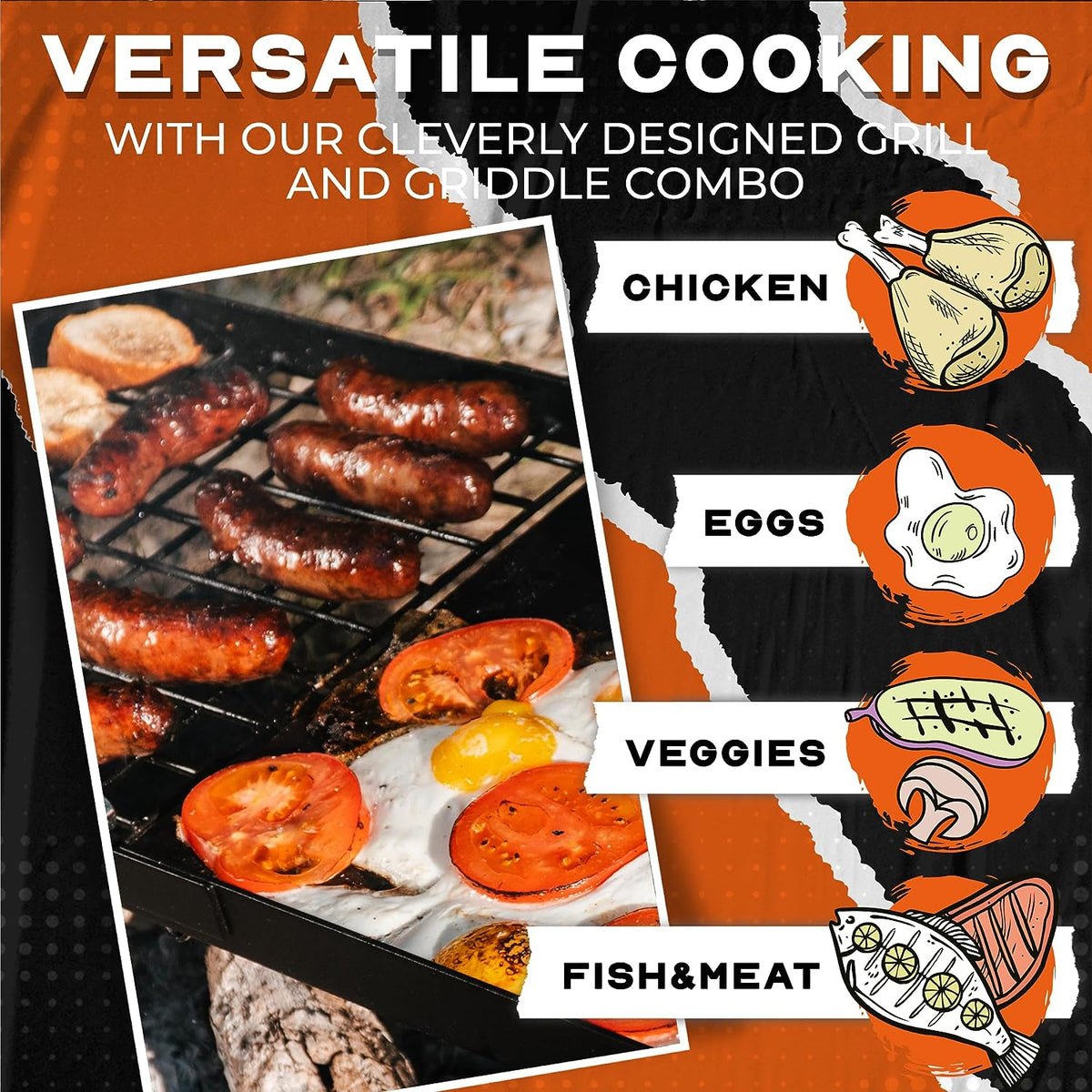 Campfire Swivel Grill Grate Fully Adjustable Fire Pit Grill Grate Over ...