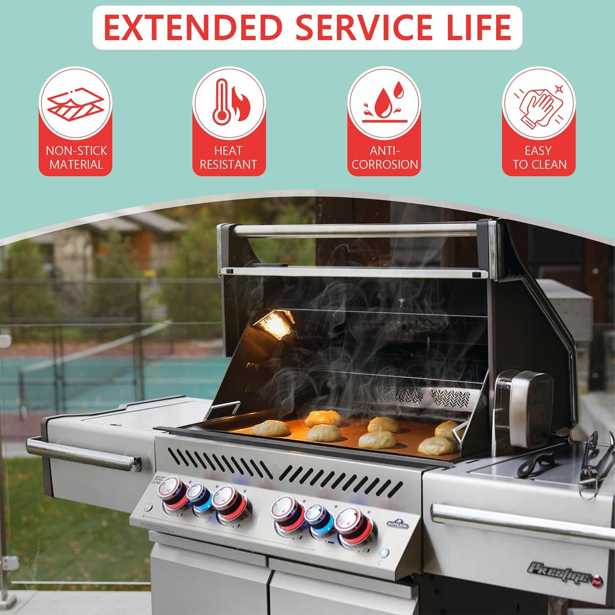 Full Size Griddle Insert for Napoleon Prestige PRO 500, Built-in Prest ...
