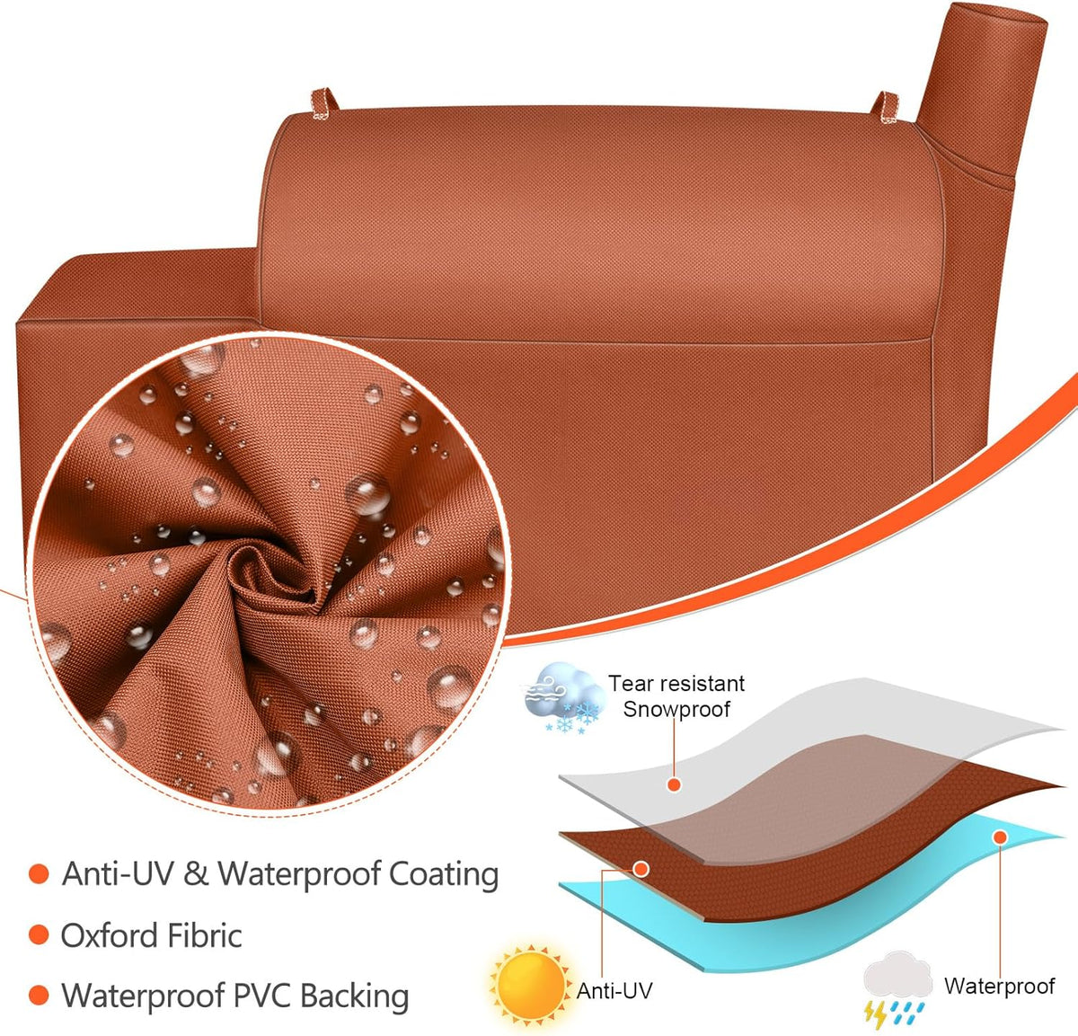 Grill Cover for Recteq Flagship 1100, RT-1250, RT-700 and RT-680 Wood ...