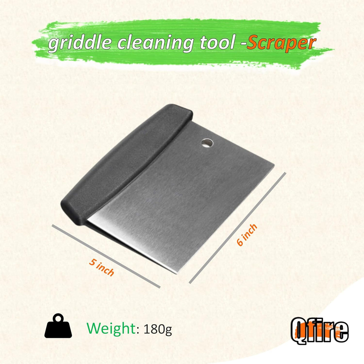 Flat Top Griddle Grill Scraper for Blackstone, Nexgrill, Traeger, Camp ...