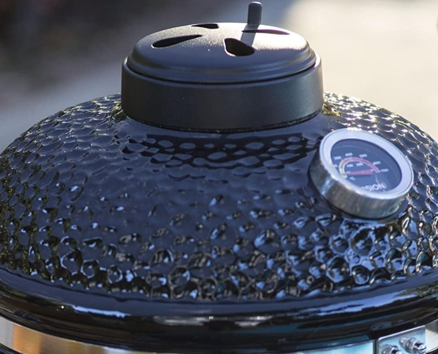 Charcoal Kamado Cast Aluminum Top Vent Chimney for Vision Grills Class ...