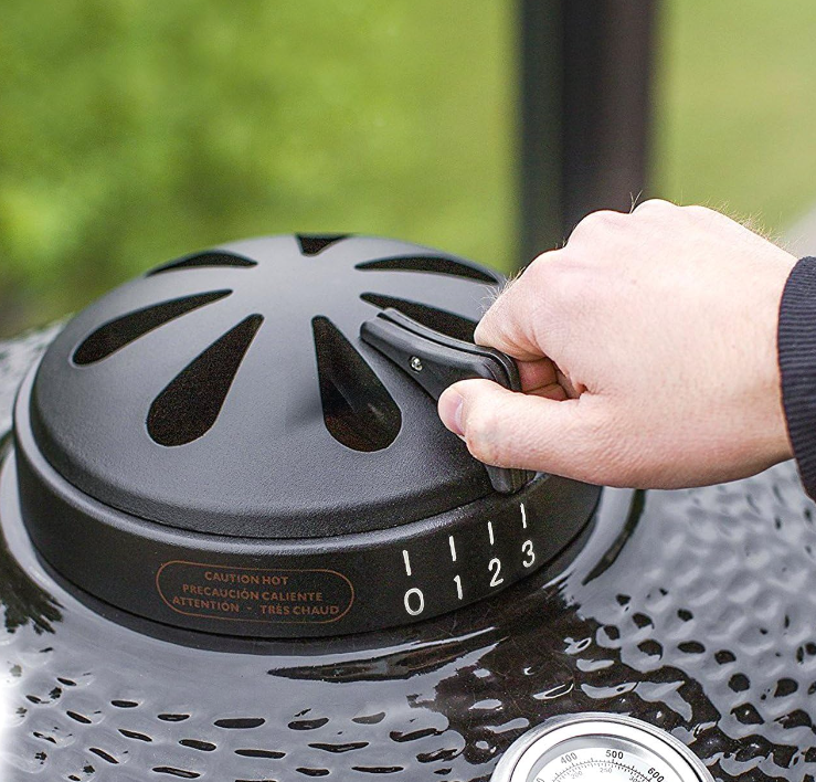 Charcoal Kamado Cast Aluminum Top Vent Chimney for Vision Grills Class ...