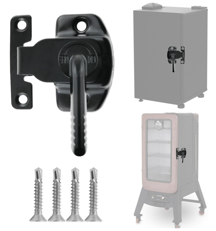Door Latch for Pit Boss 1077, Rustproof Smoker Lid Clamp with Screws ...