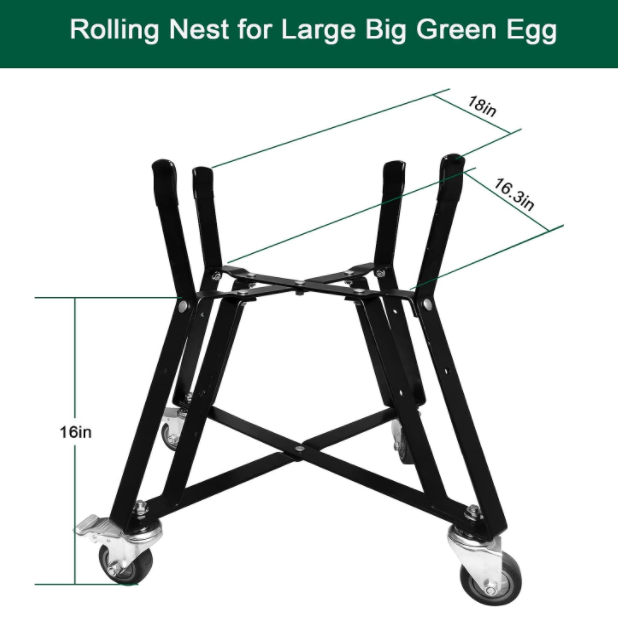 Grill Stand Rolling Nest for Large Big Green Egg, Kamado Joe Classic J ...