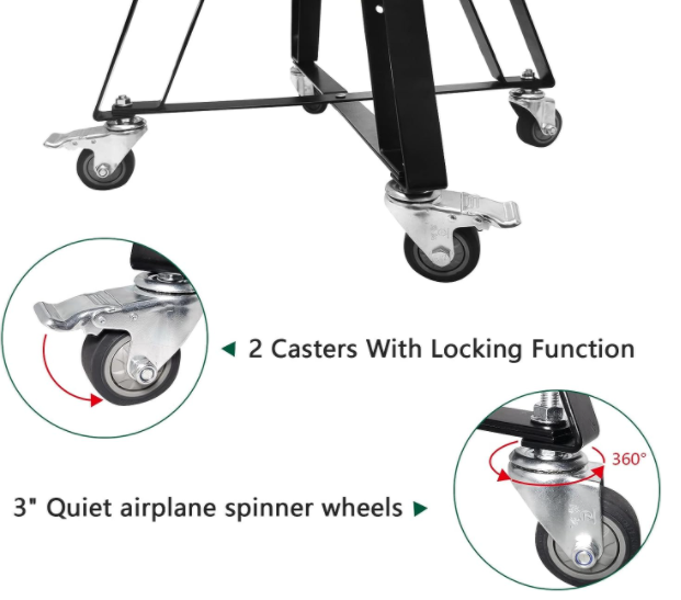 Grill Stand Rolling Nest for Large Big Green Egg, Kamado Joe Classic J ...