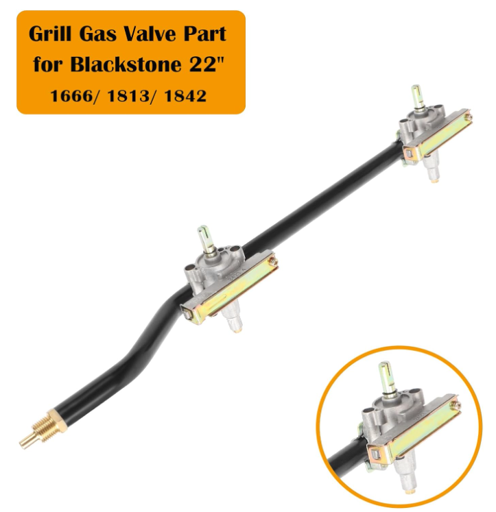 Replacement Griddle Burner Control Valve with Gas Rail for Blackstone ...