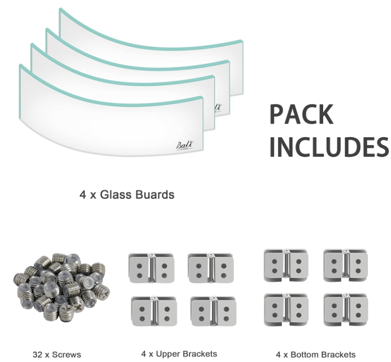 Round Gas Fire Pit Glass Wind Guard, 20 x 6 inch Clear Tempered Glass ...