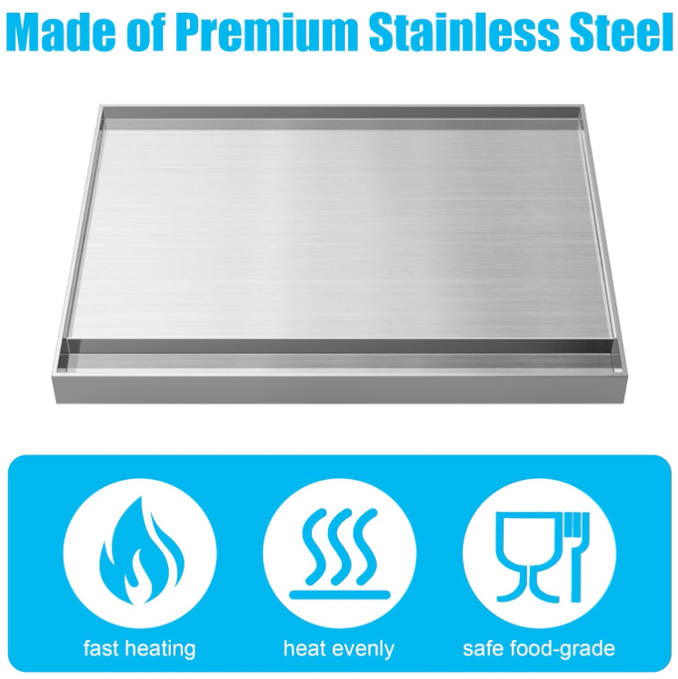 Stainless Steel Flat Top Griddle for Bull 30" 38" 46" Bull Grills, Hea ...