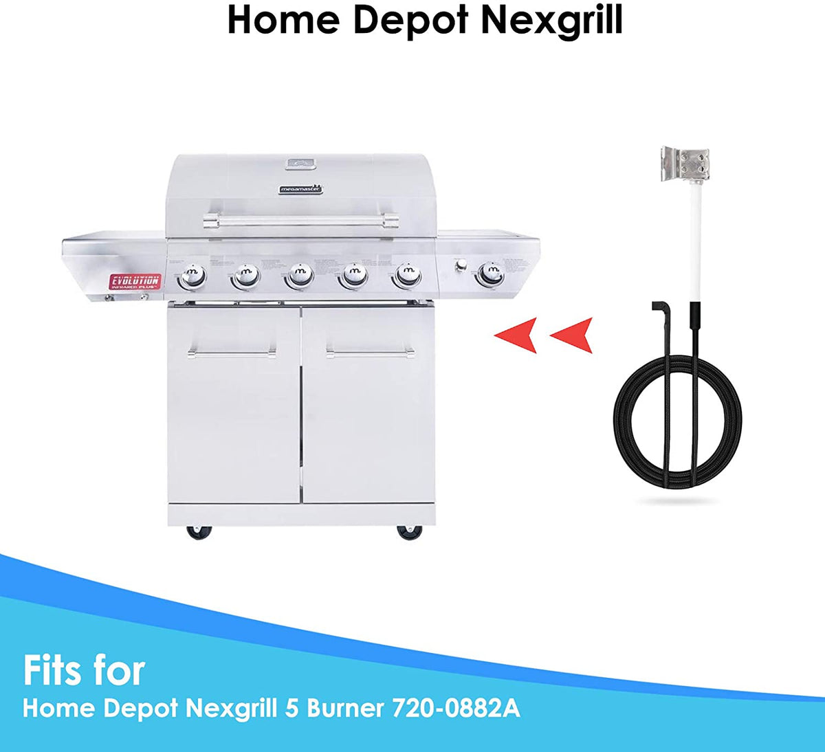 Igniters Kit for Nexgrill 720-0882A, 720-0882AE, 730-0882A, 730-0882AE ...