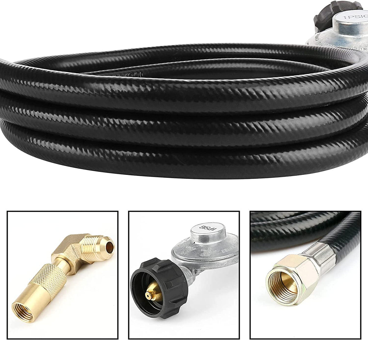 12 Feet Propane LP Adapter Hose with Regulator for 17"/22" Blackstone ...